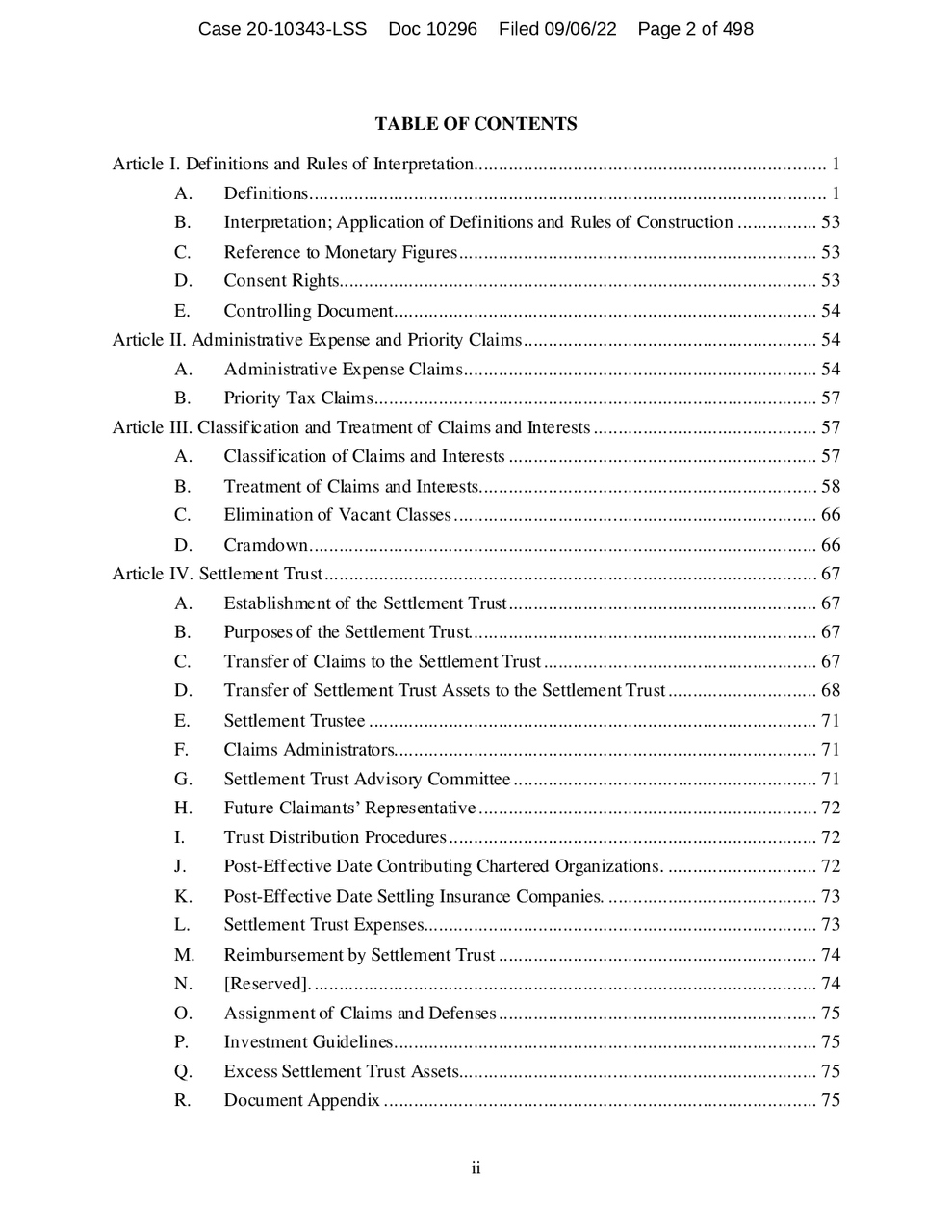 Third Modified Fifth Amended Chapter 11 Plan of Reorganization for Boy ...