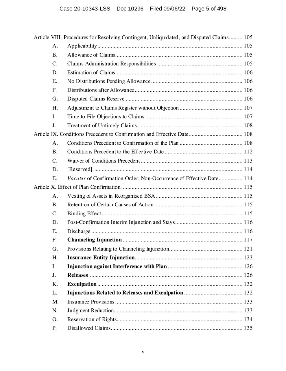 Third Modified Fifth Amended Chapter 11 Plan of Reorganization for Boy ...