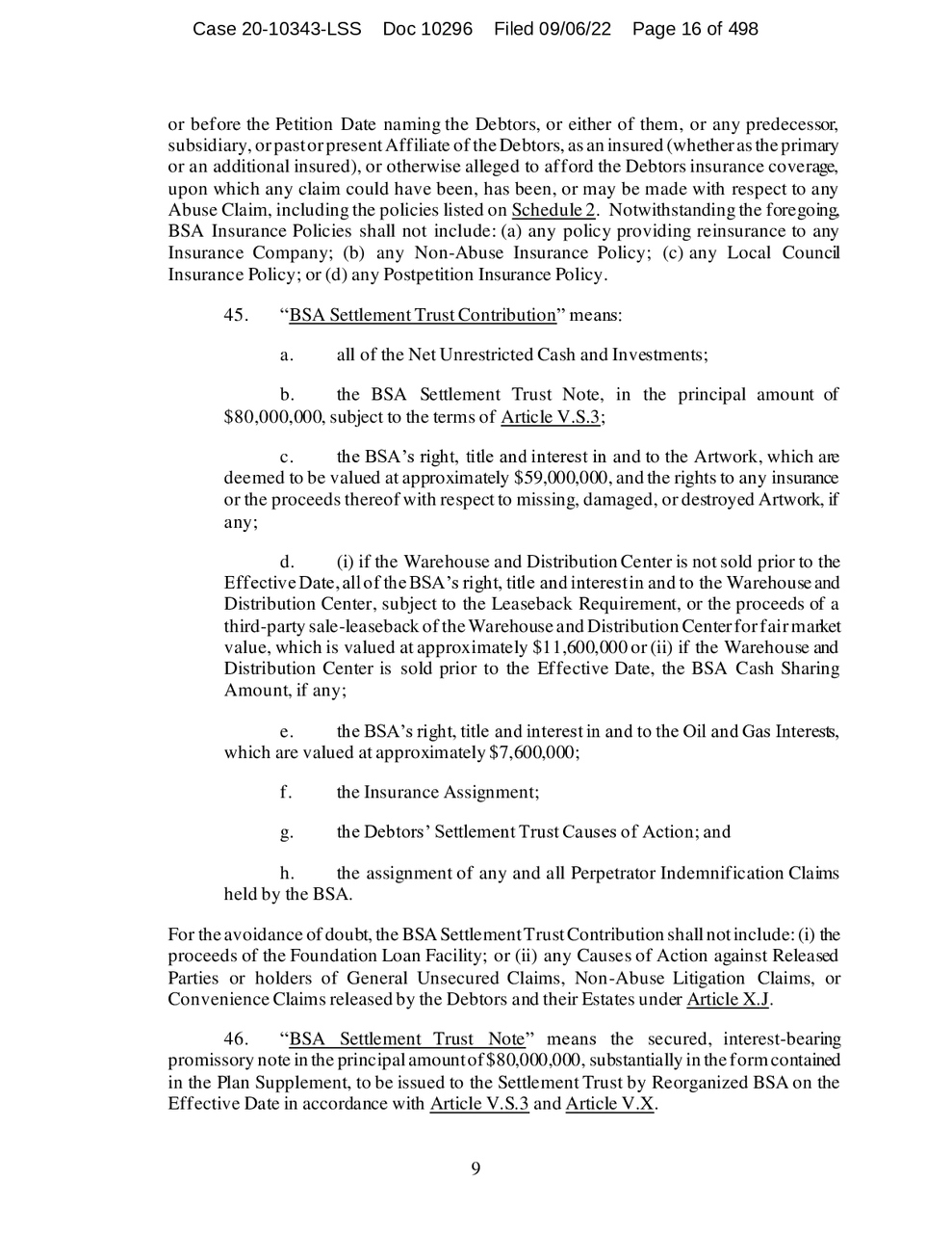 Third Modified Fifth Amended Chapter 11 Plan of Reorganization for Boy ...