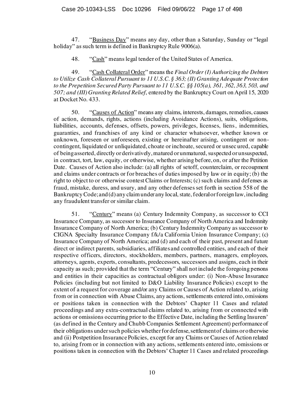 Third Modified Fifth Amended Chapter 11 Plan of Reorganization for Boy ...