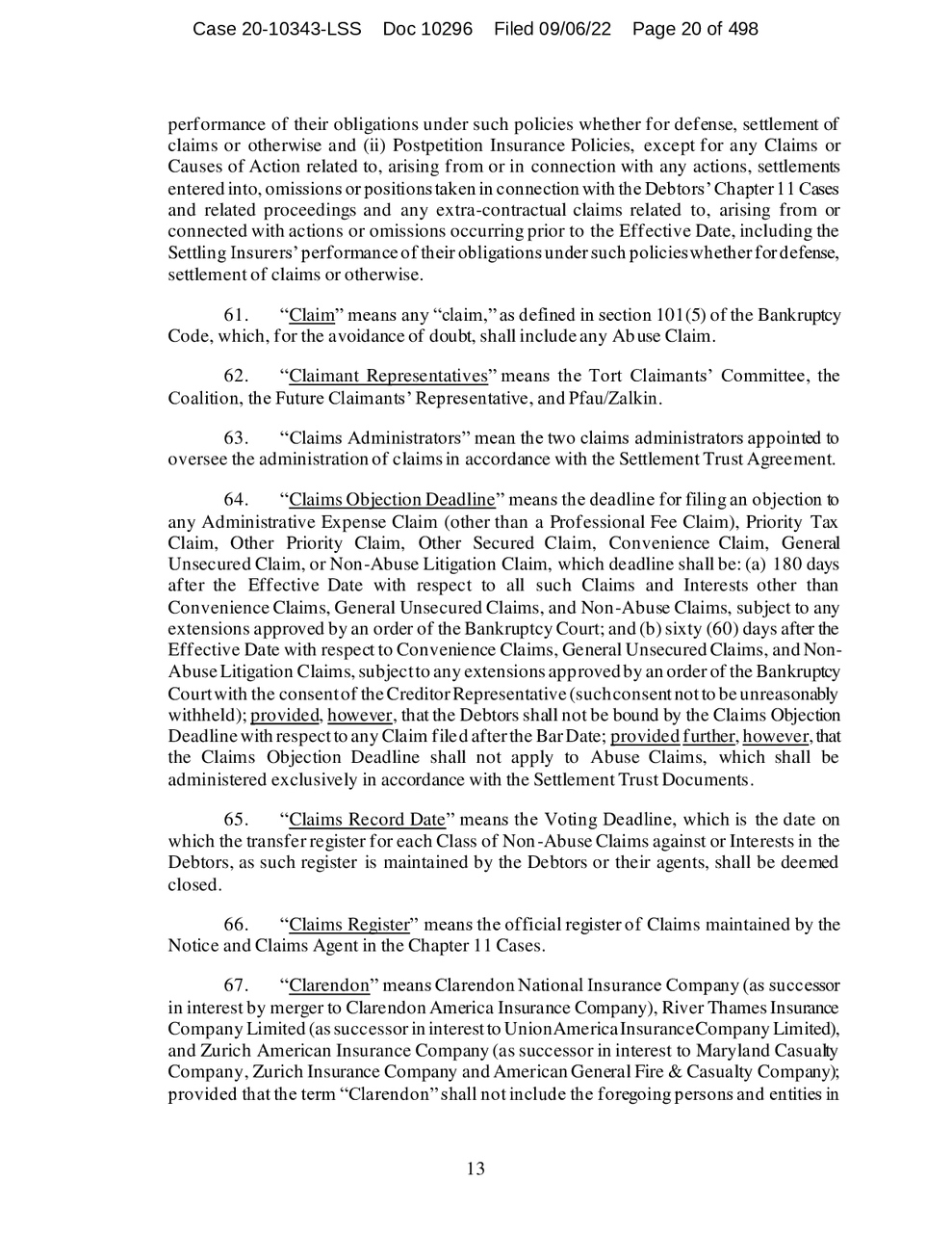 Third Modified Fifth Amended Chapter 11 Plan of Reorganization for Boy ...