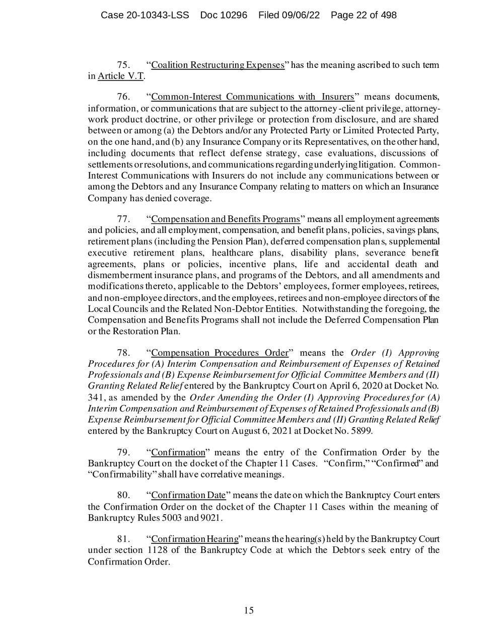 Third Modified Fifth Amended Chapter 11 Plan of Reorganization for Boy ...