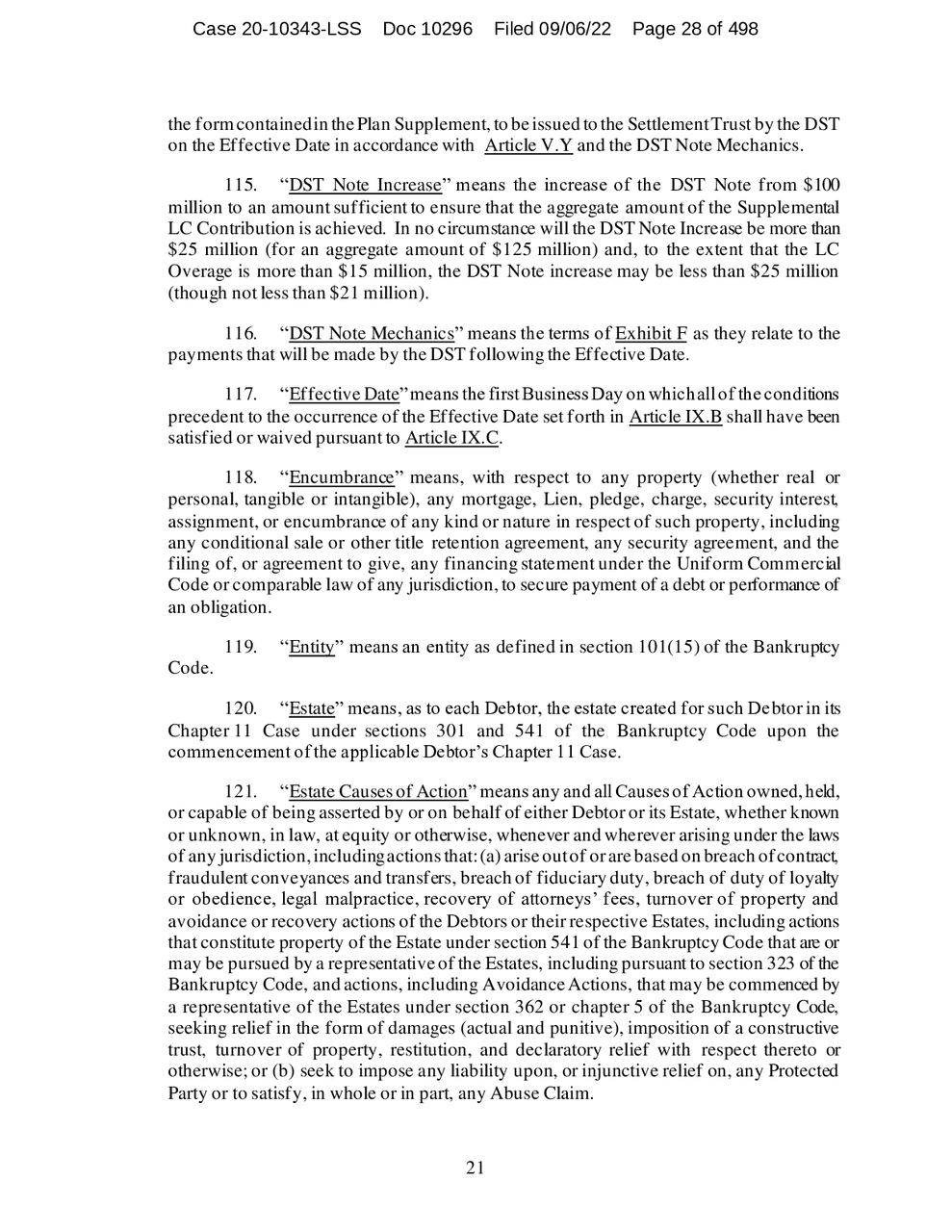 Third Modified Fifth Amended Chapter 11 Plan of Reorganization for Boy ...
