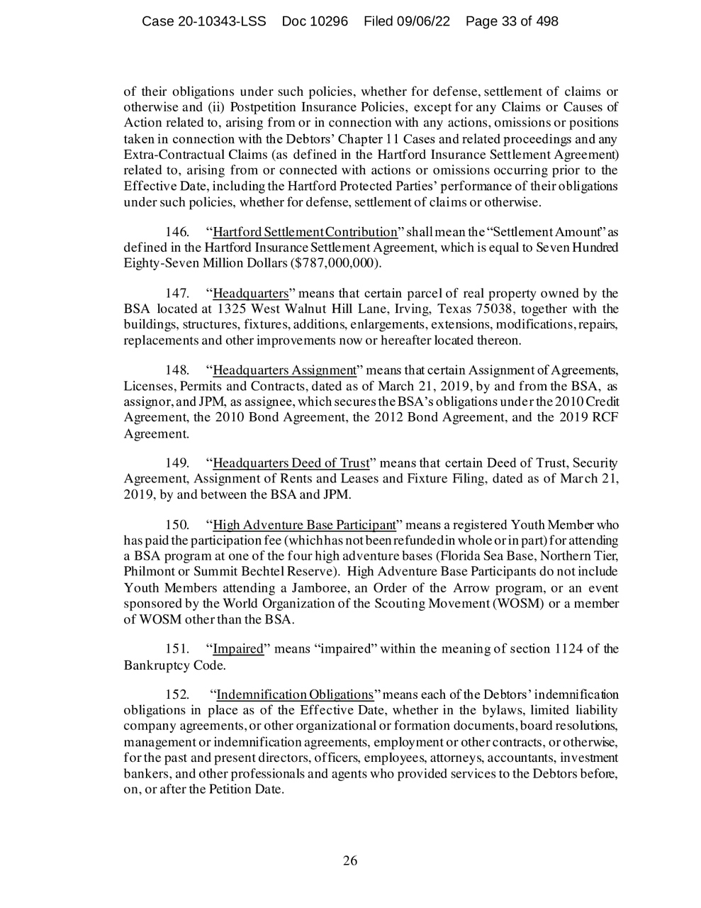 Third Modified Fifth Amended Chapter 11 Plan of Reorganization for Boy ...