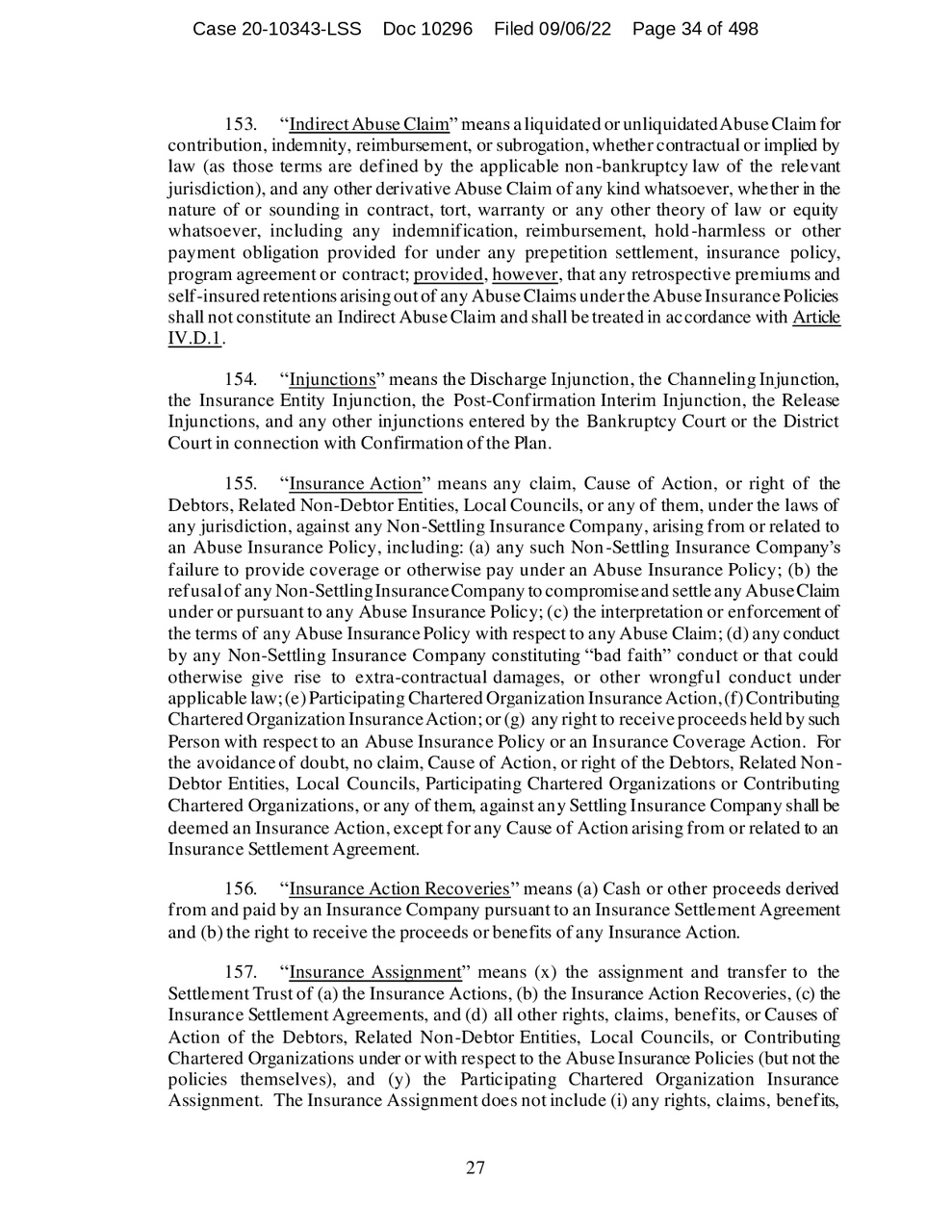 Third Modified Fifth Amended Chapter 11 Plan of Reorganization for Boy ...