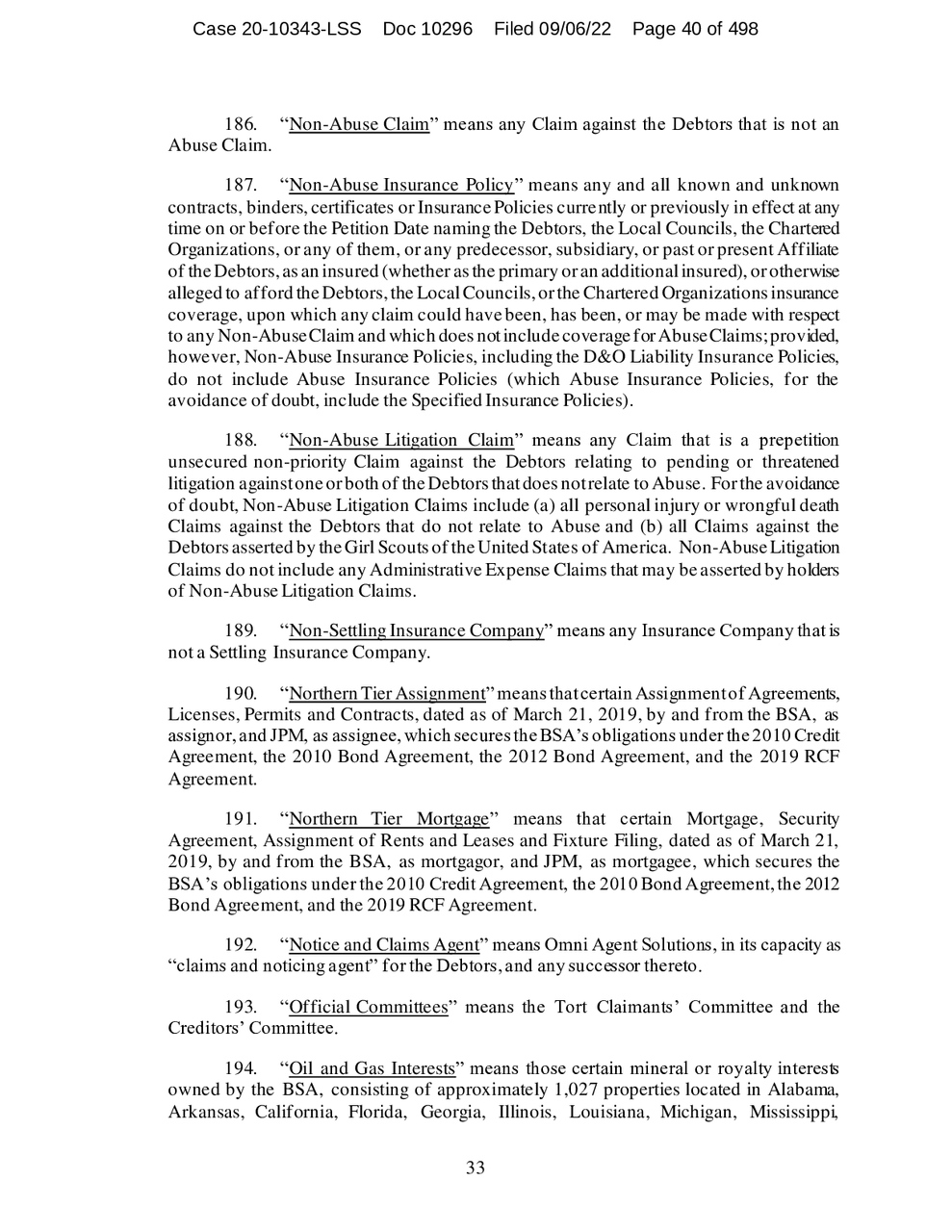 Third Modified Fifth Amended Chapter 11 Plan of Reorganization for Boy ...