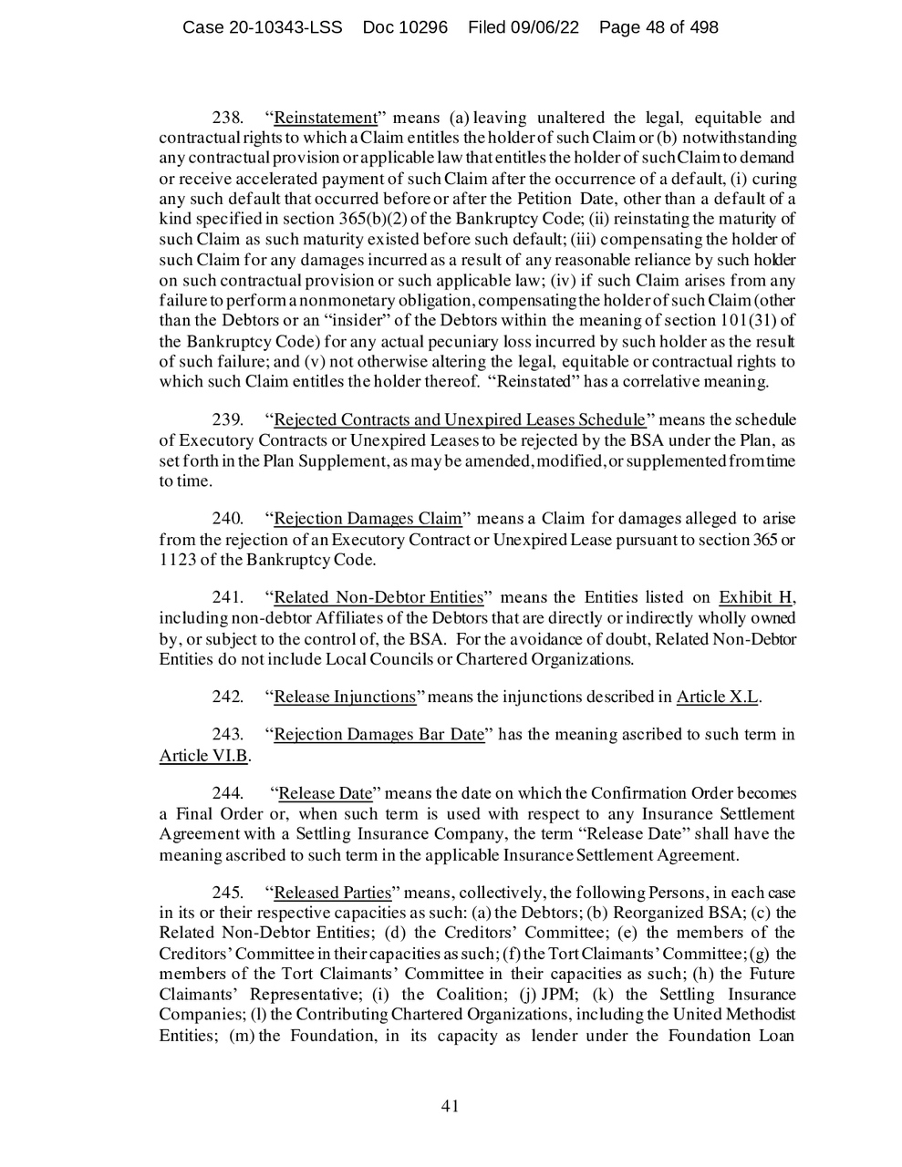 Third Modified Fifth Amended Chapter 11 Plan of Reorganization for Boy ...