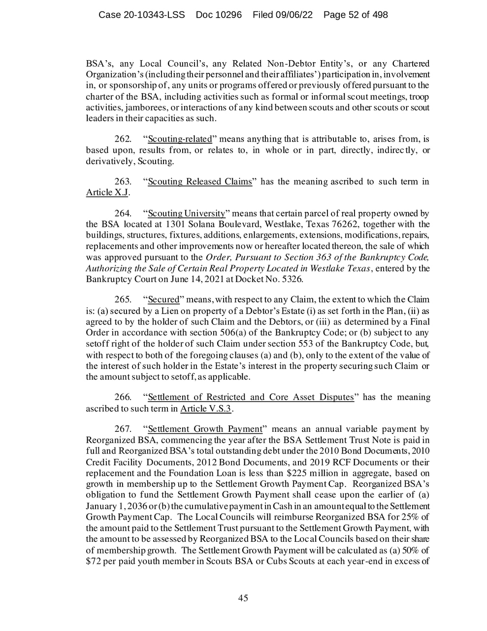 Third Modified Fifth Amended Chapter 11 Plan of Reorganization for Boy ...