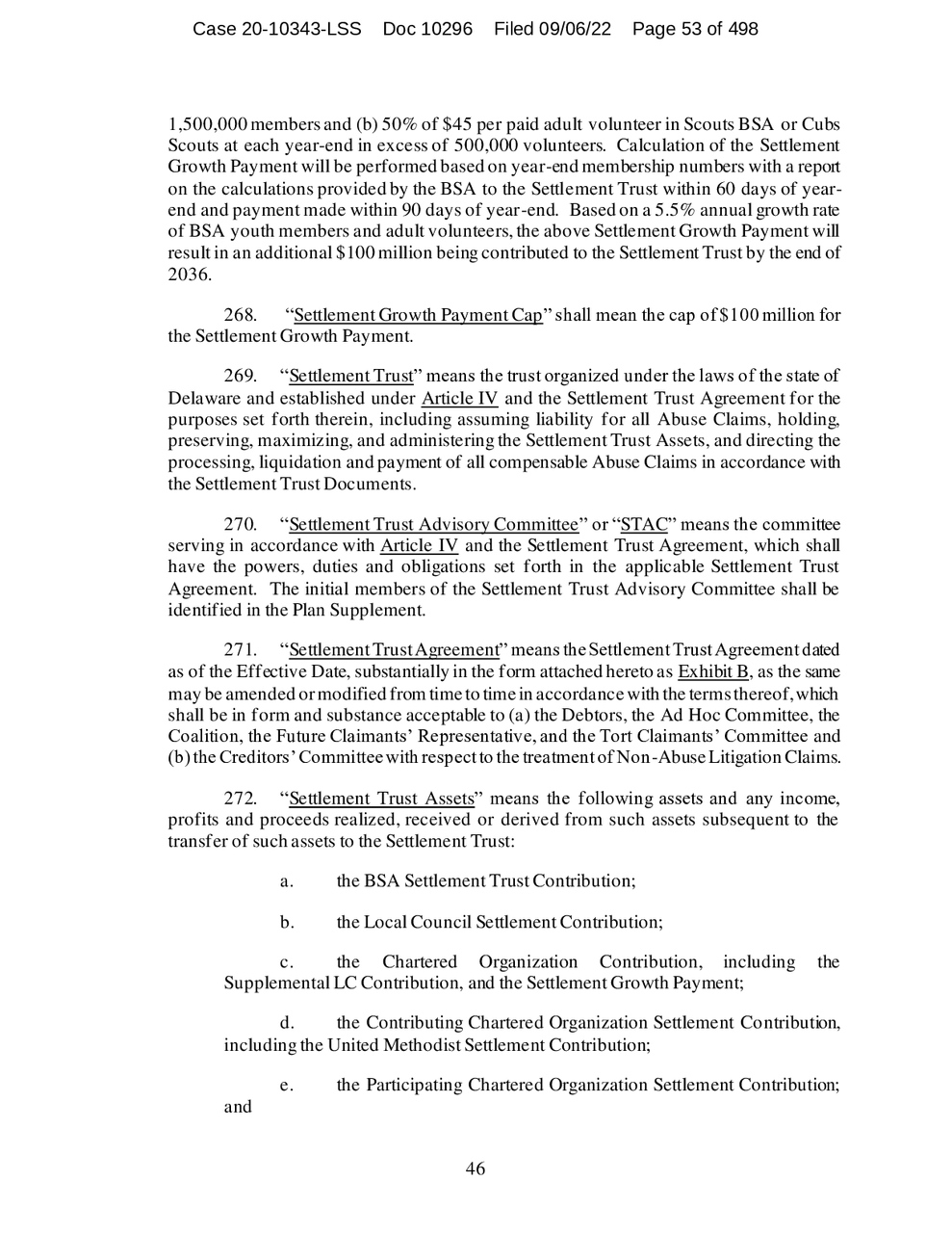 Third Modified Fifth Amended Chapter 11 Plan of Reorganization for Boy ...