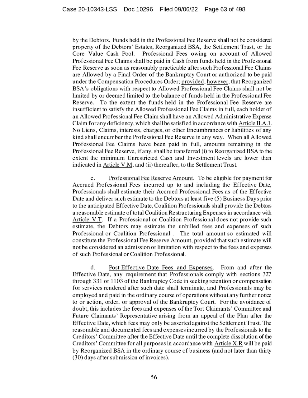 Third Modified Fifth Amended Chapter 11 Plan of Reorganization for Boy ...