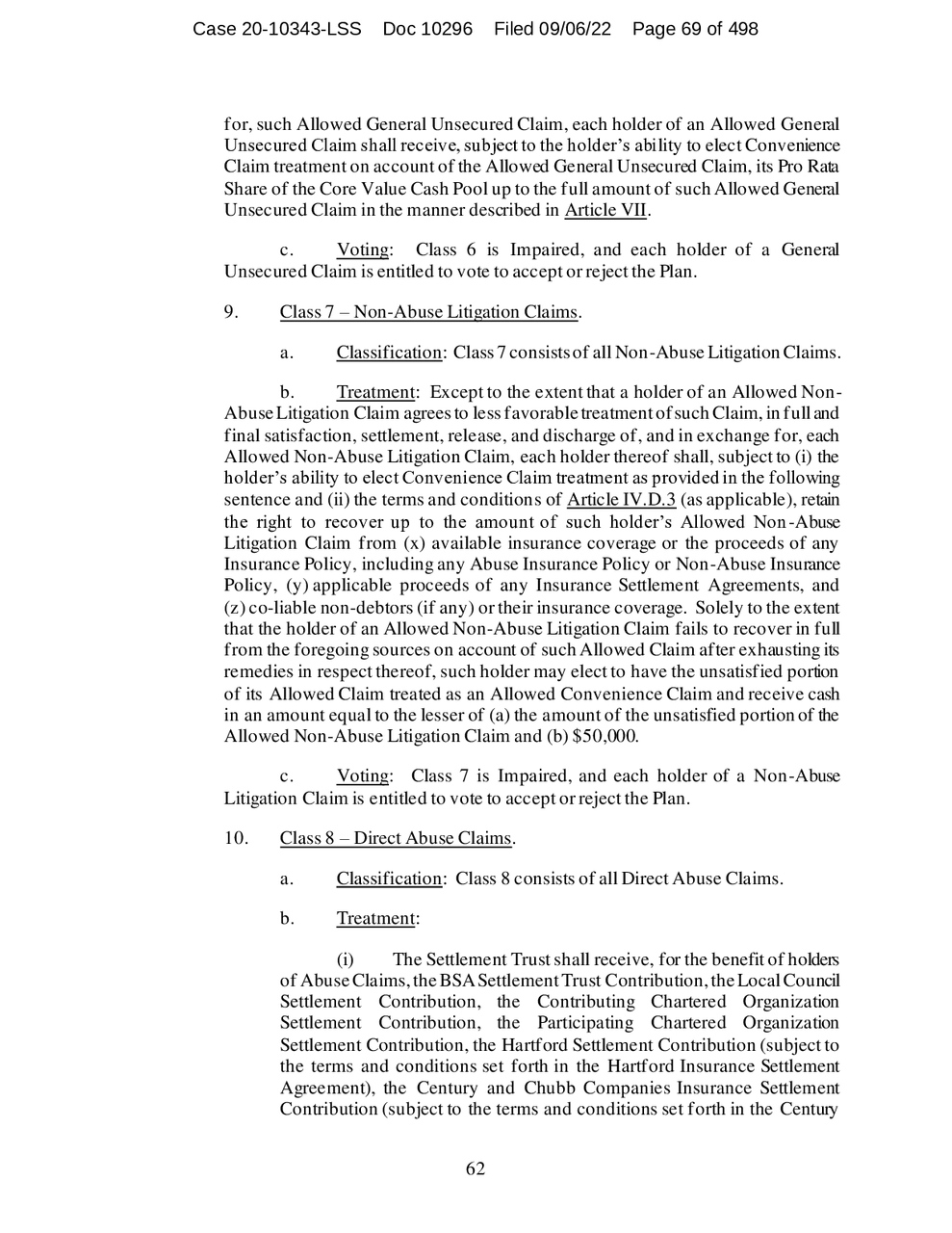 Third Modified Fifth Amended Chapter 11 Plan of Reorganization for Boy ...