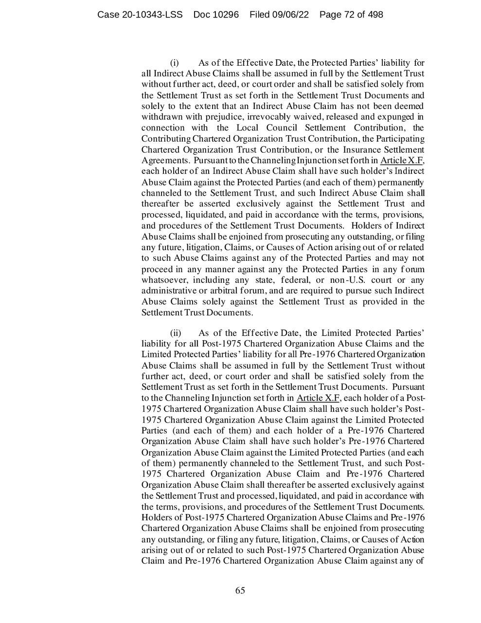 Third Modified Fifth Amended Chapter 11 Plan of Reorganization for Boy ...