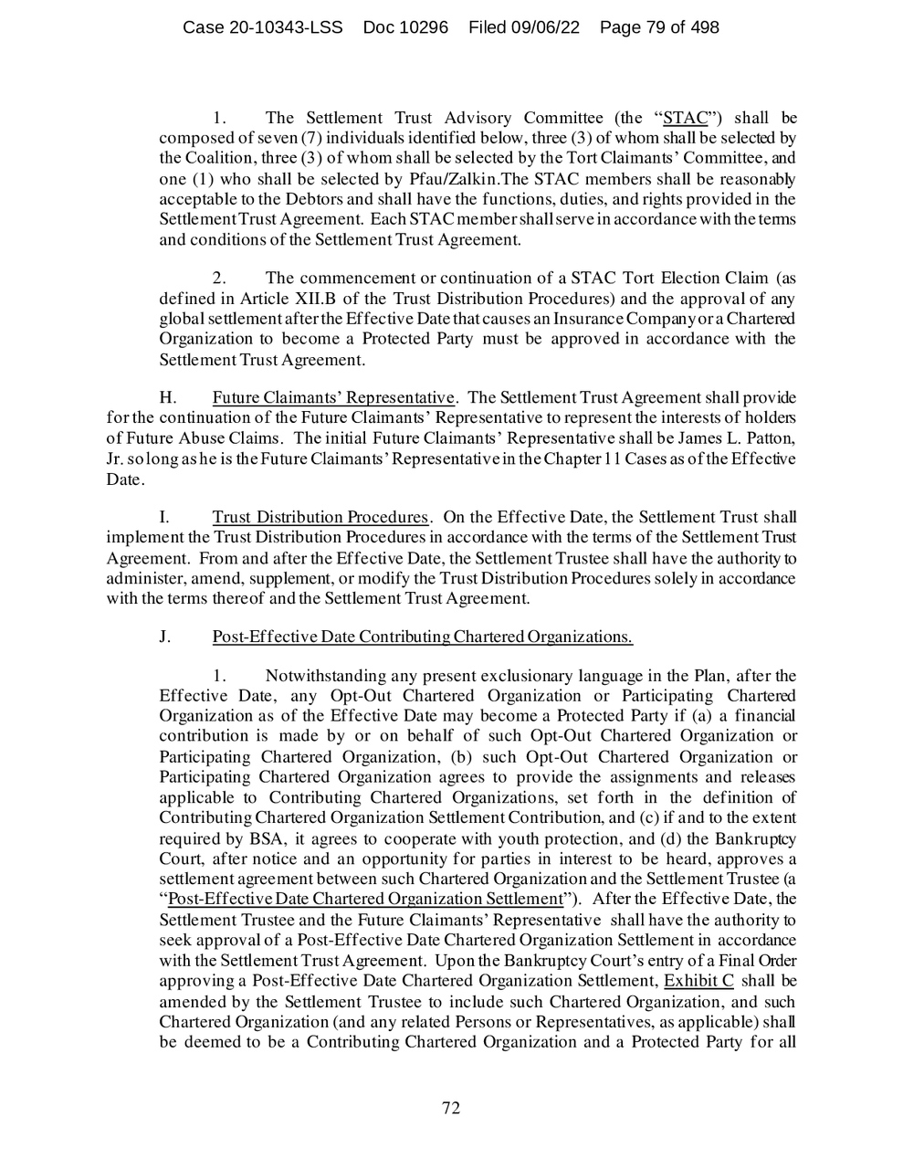 Third Modified Fifth Amended Chapter 11 Plan of Reorganization for Boy ...