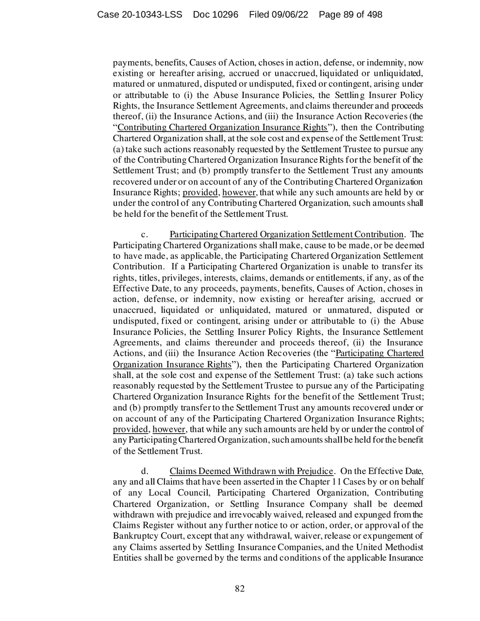 Third Modified Fifth Amended Chapter 11 Plan of Reorganization for Boy ...