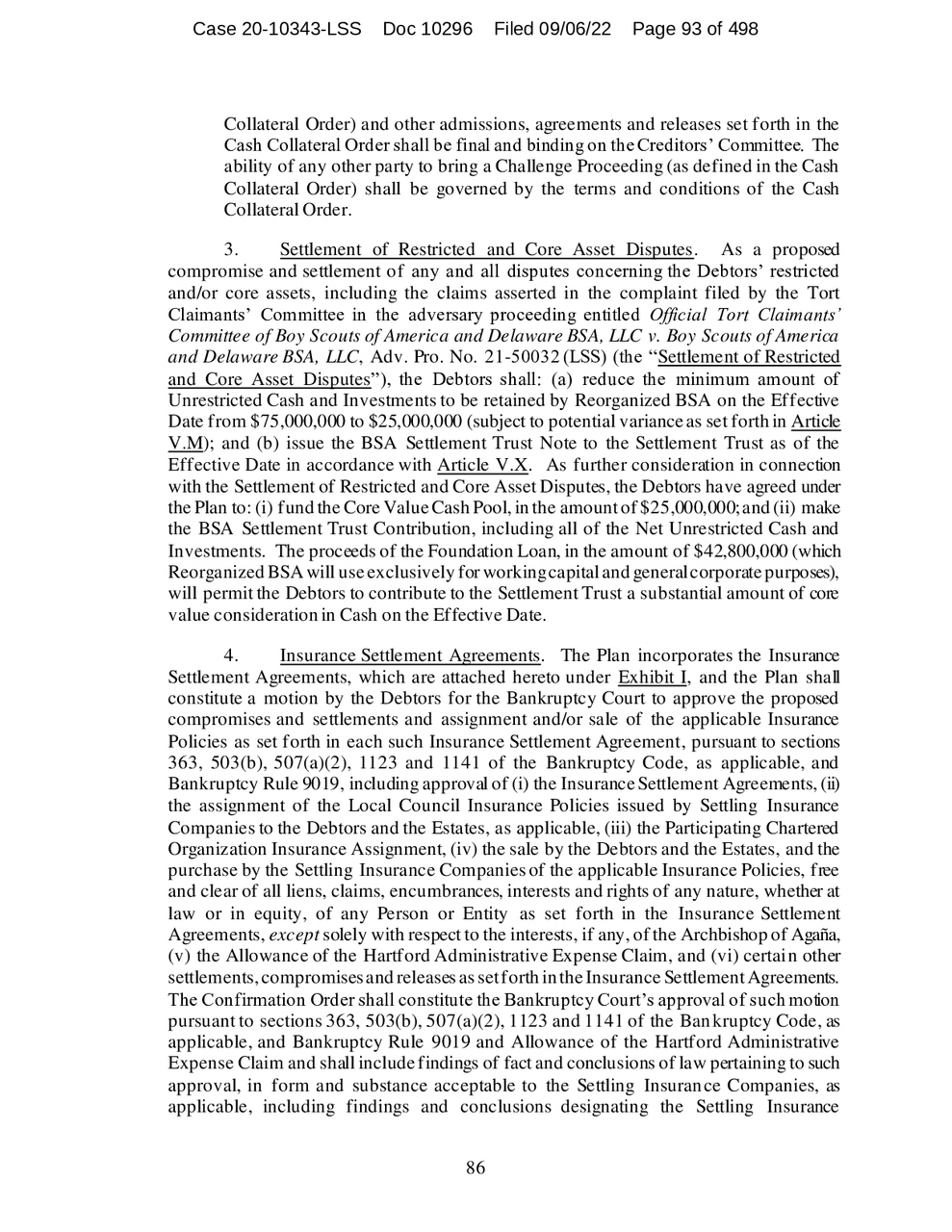 Third Modified Fifth Amended Chapter 11 Plan of Reorganization for Boy ...