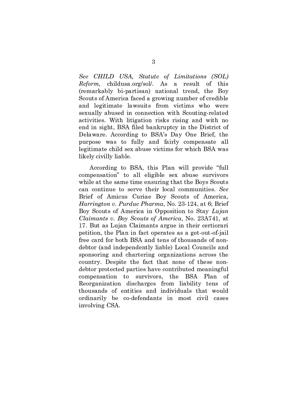 Brief of Amici Curiae Joy Claimants and Garrison Claimants in Support ...