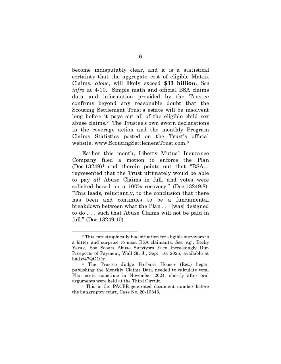 Brief of Amici Curiae Joy Claimants and Garrison Claimants in Support ...
